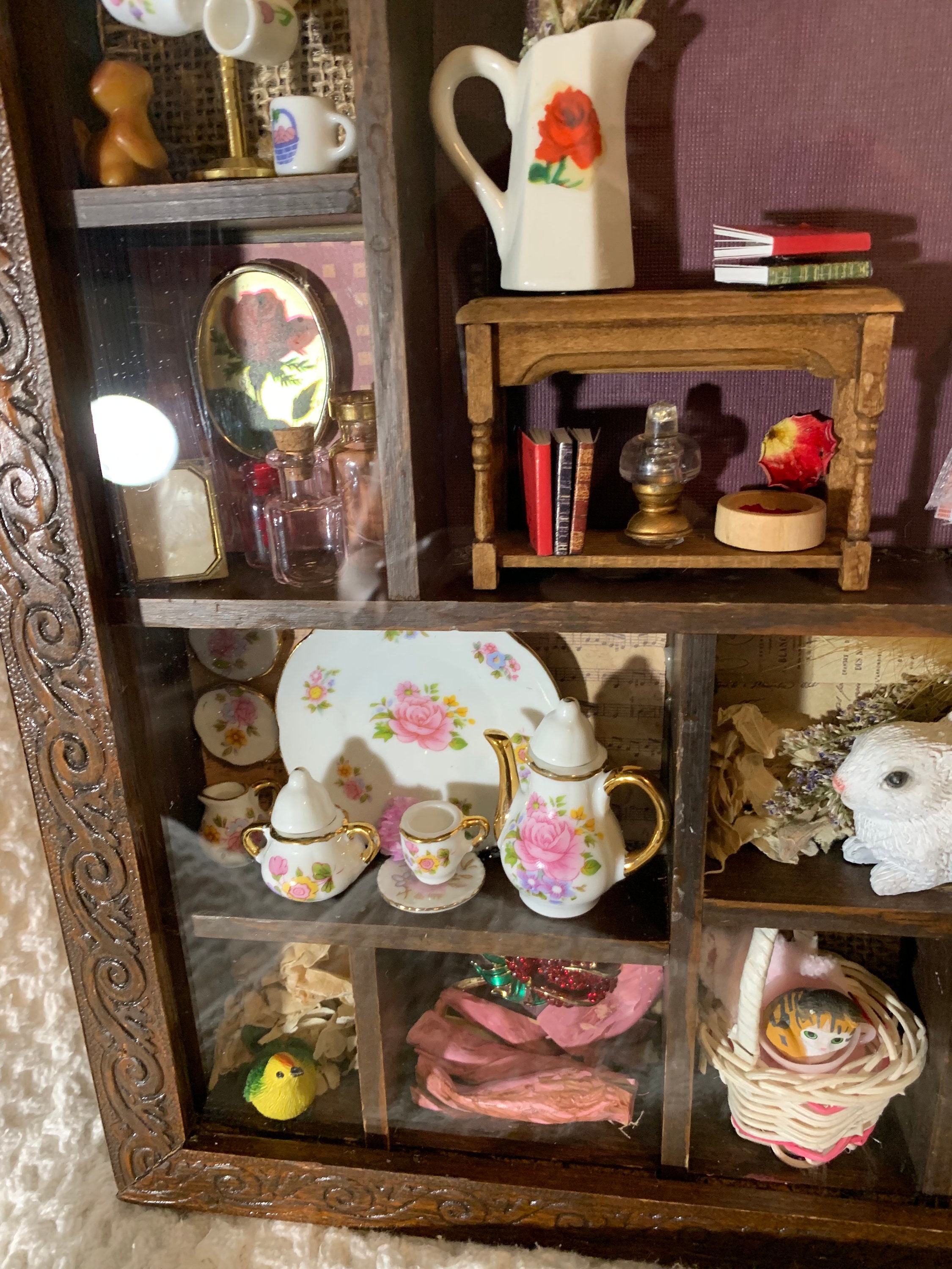 Vintage Shadow Box 11x15 With Vintage Treasures Inside - Etsy