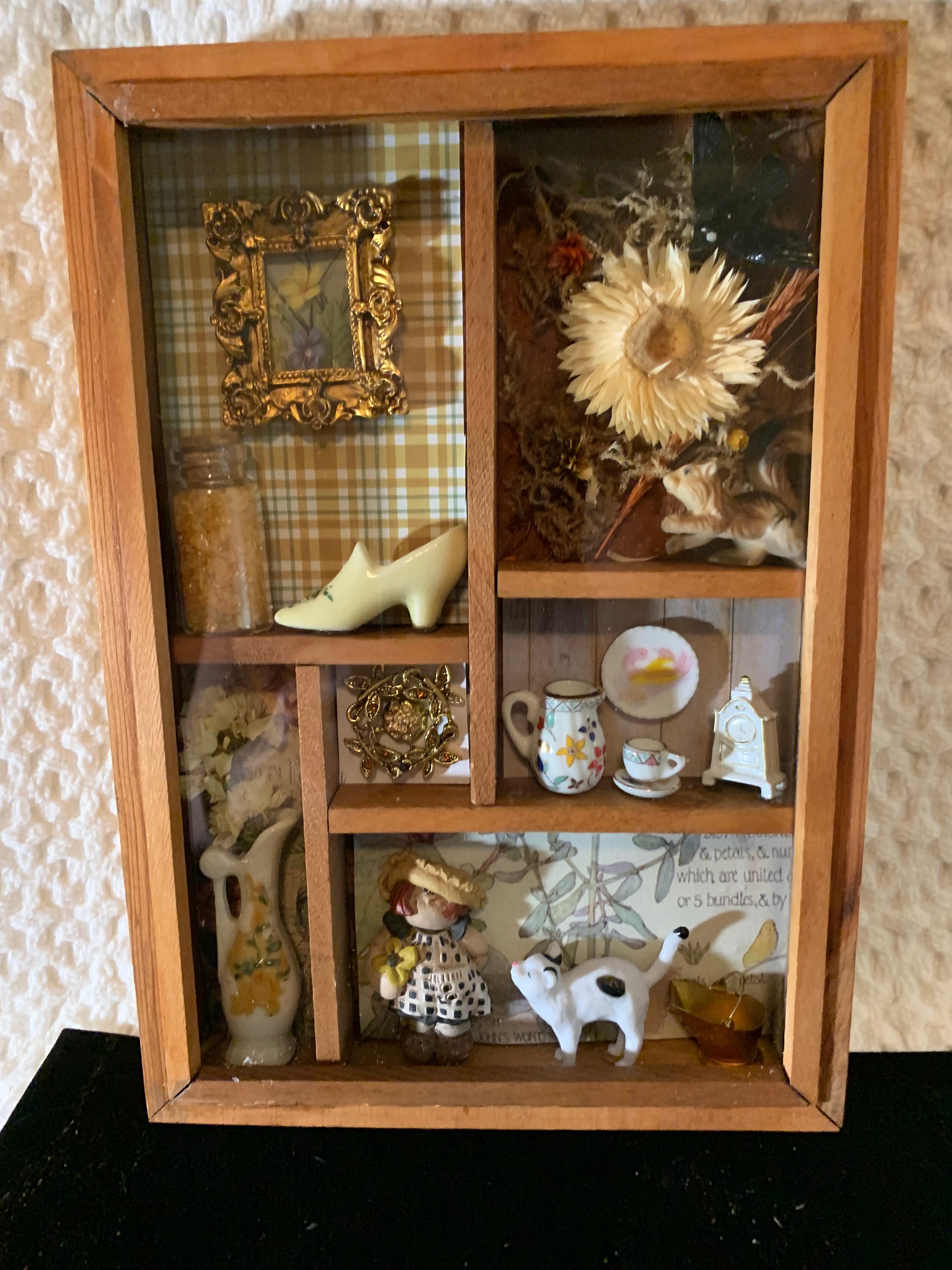 10x7 Kay's Yellow Day Vintage Shadow Box With - Etsy