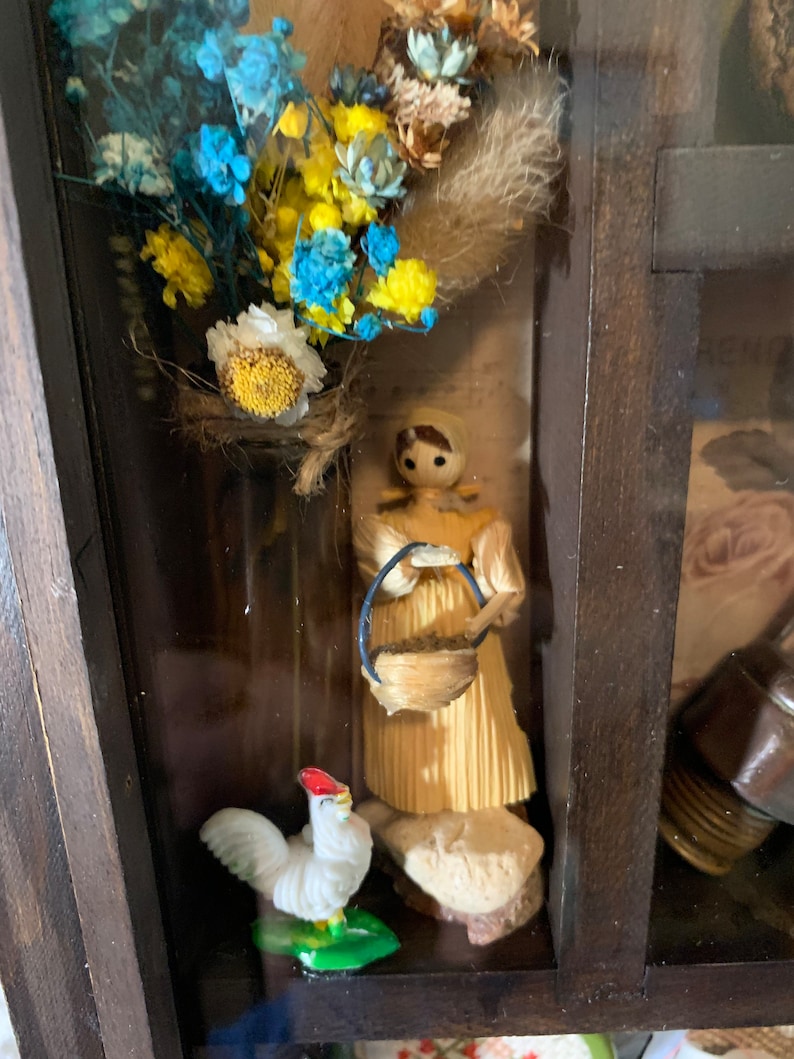 13x15" Vintage Life in the Country Shadow Box - One-of-a-kind Miniature ...