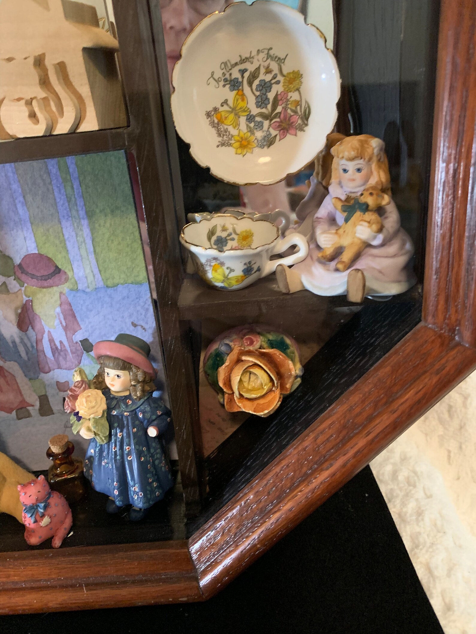 13x13" Vintage Octagon Shadow Box With Mostly Vintage Treasures - Etsy
