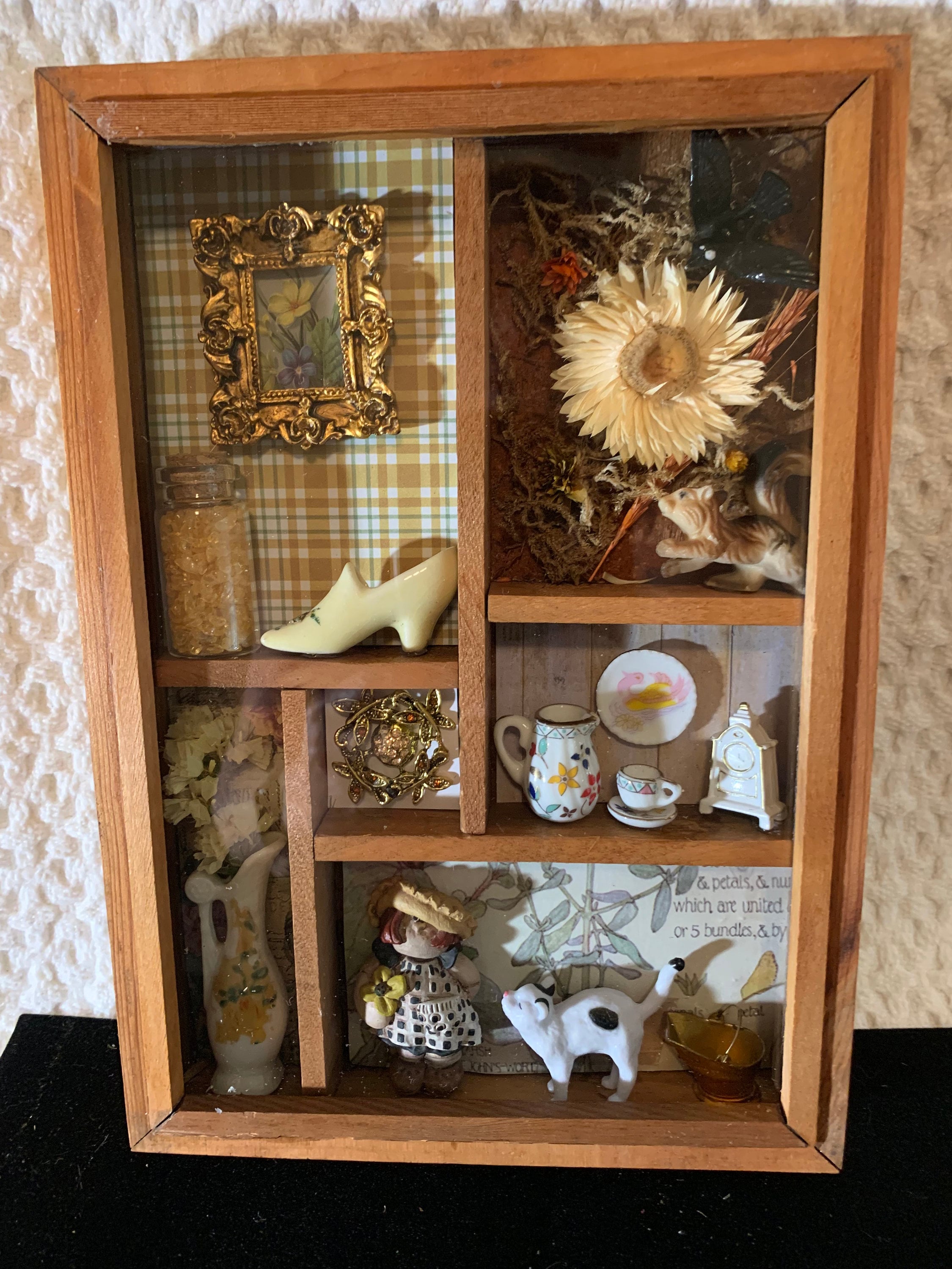 10x7 Kay's Yellow Day Vintage Shadow Box With - Etsy