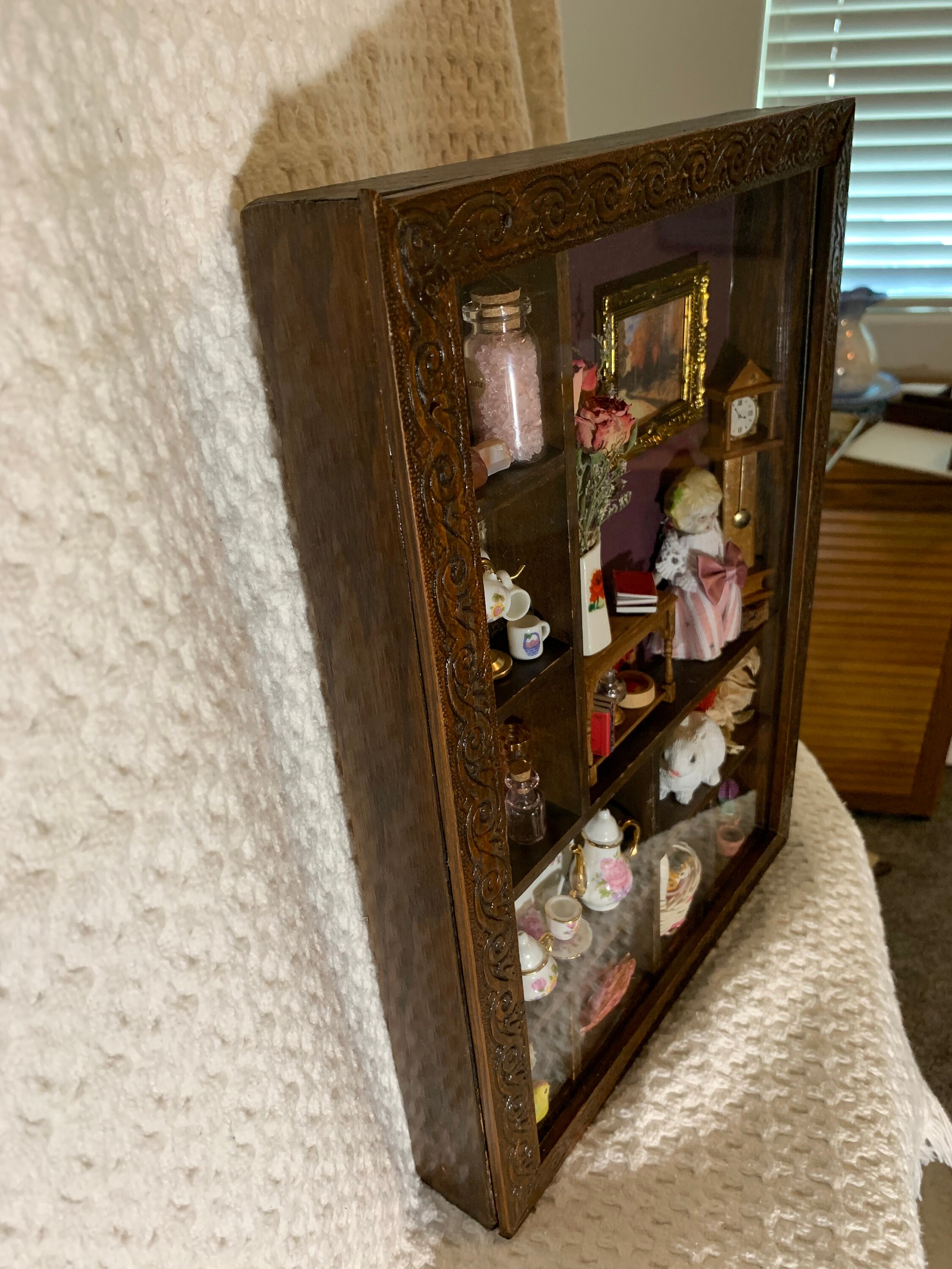 Vintage Shadow Box 11x15 With Vintage Treasures Inside - Etsy