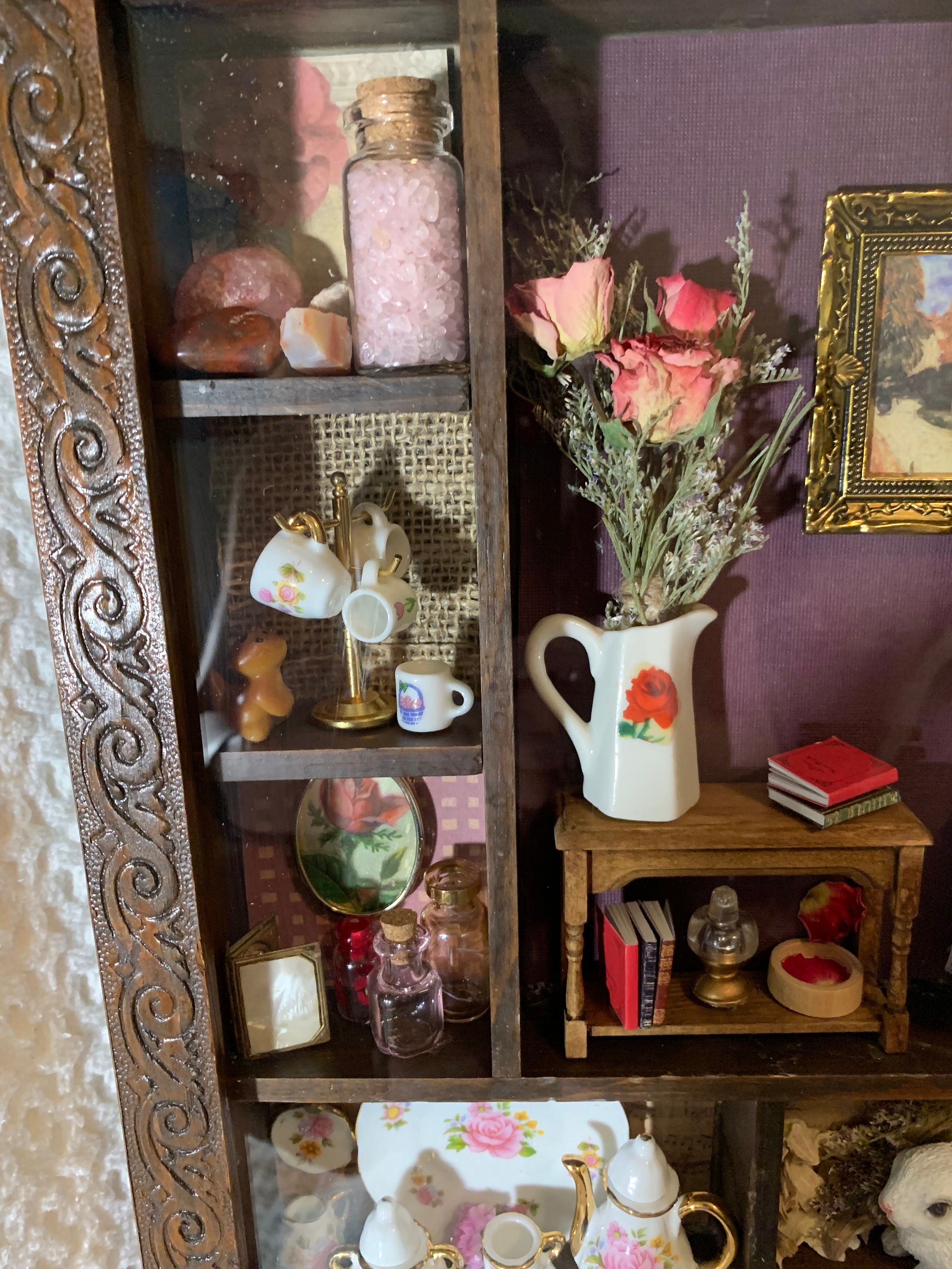 Vintage Shadow Box 11x15 With Vintage Treasures Inside - Etsy