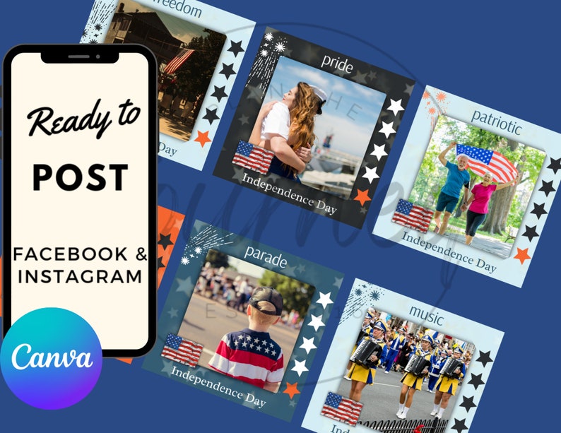 Independence Day July 4th Holiday Social Media Posts, Creative ...