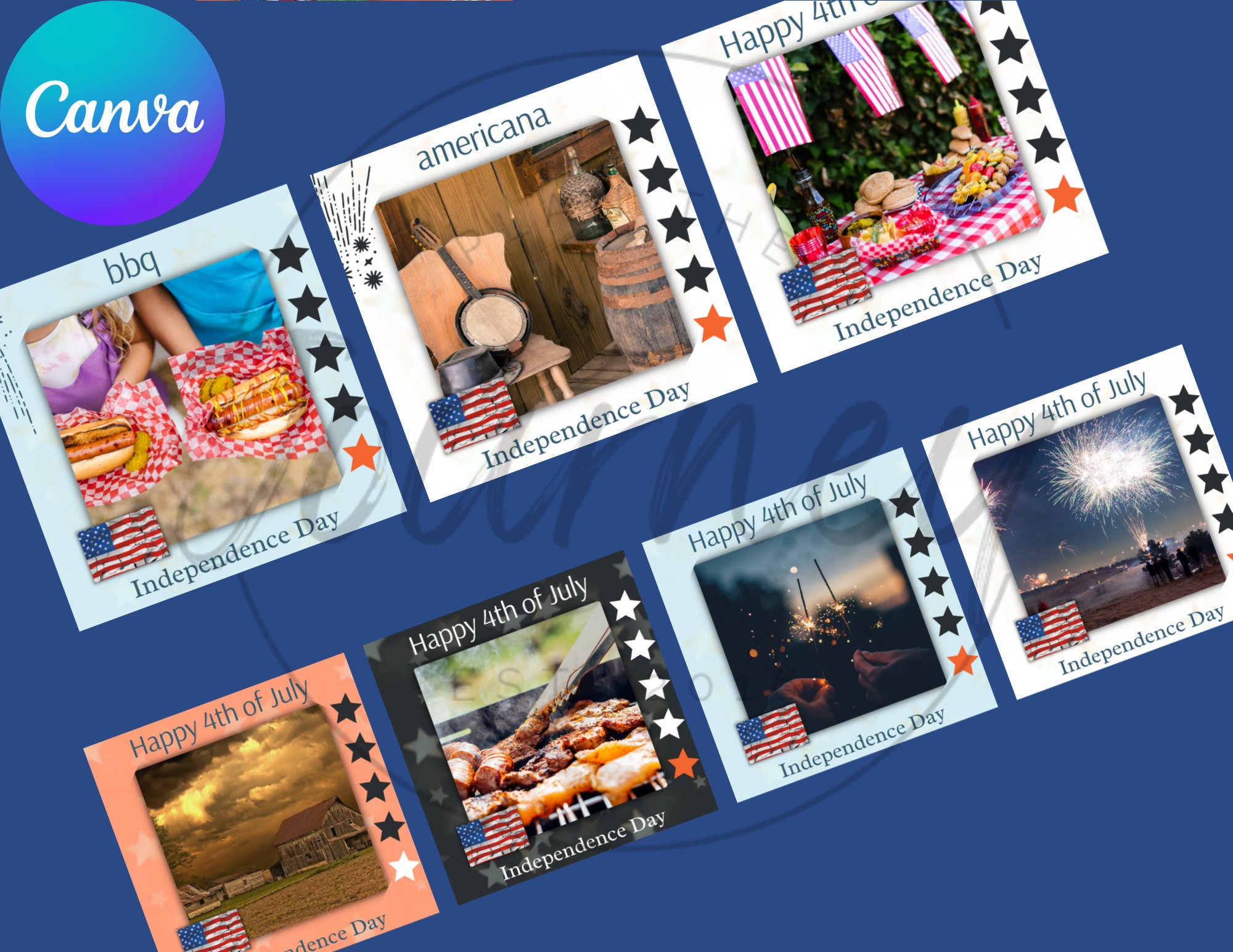 Independence Day July 4th Holiday Social Media Posts, Creative ...