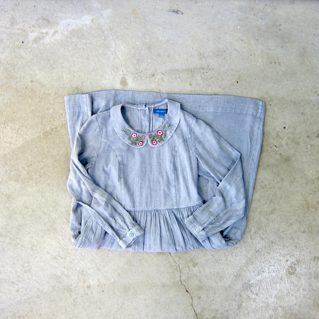 April Cornell Embroidered Collar Dress - Etsy