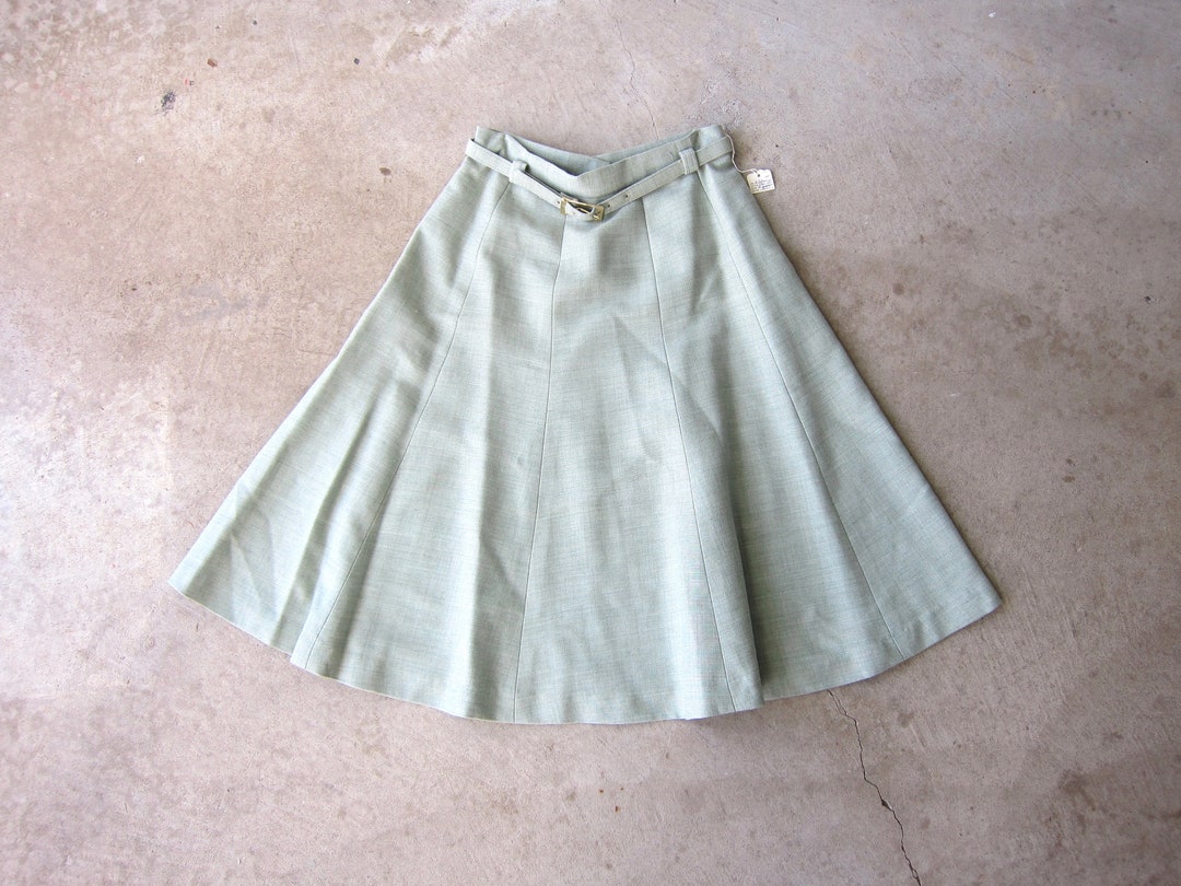 70s Anne Klein Aline Wool Skirt - Etsy