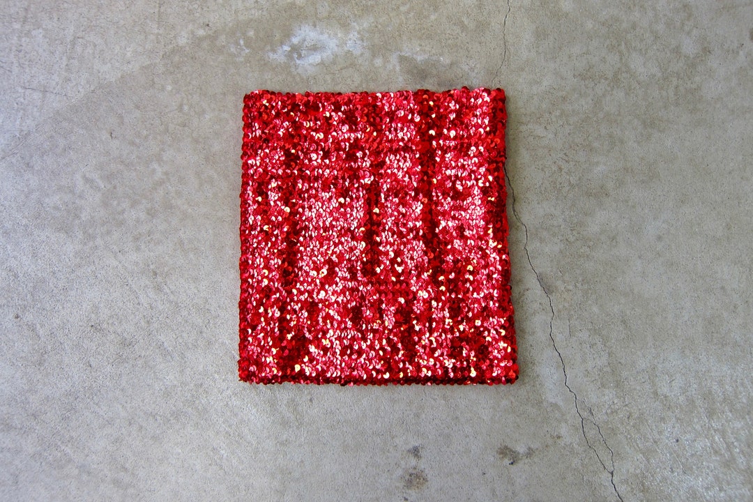 80s Red Sequined Tube Top: Cropped Party Bustier - Etsy