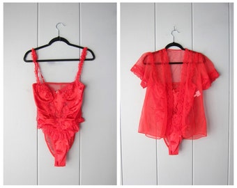 Sexy Red Negligee - Etsy