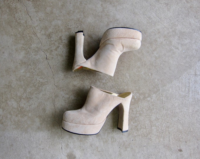 David Ackerman Paris Mules | SUPER High Heel Slip Ons | Platform ...