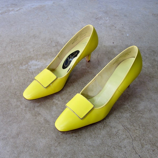 Yellow Pumps - Etsy