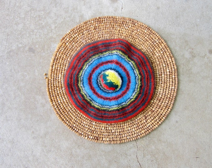 70s Multi Colored Beret Fall Bohemian Anderson Tam Hat Soft Scottish ...