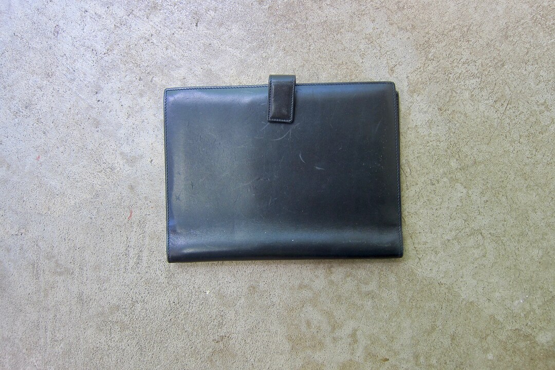 Vintage Coach Planner Black Leather Compact Personal Planner Wallet ...