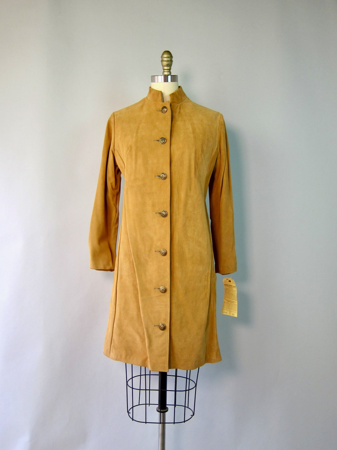 60s Danyali Brown Western Leather Dress Coat CJ - Etsy