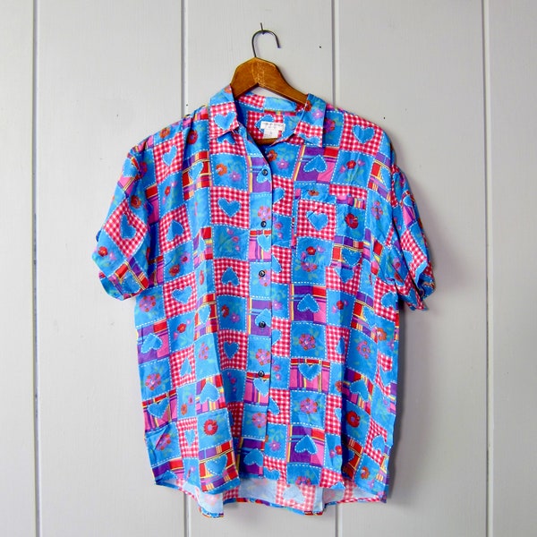 Heart Button up Shirt - Etsy