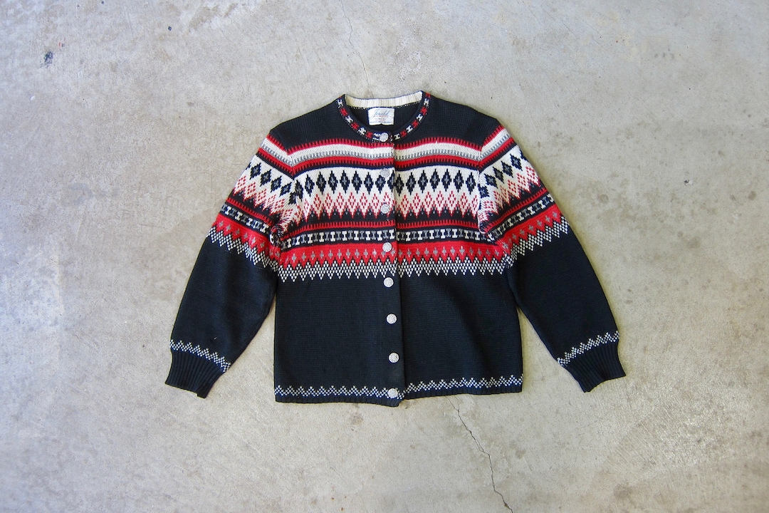 1950s Jersild Wool Cardigan: Vintage Cropped Button-up Sweater - Etsy