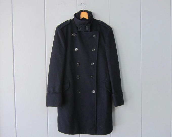 Early 2000s Ralph Lauren Navy Blue Wool Peacoat Heavy Soft Wool Naval ...