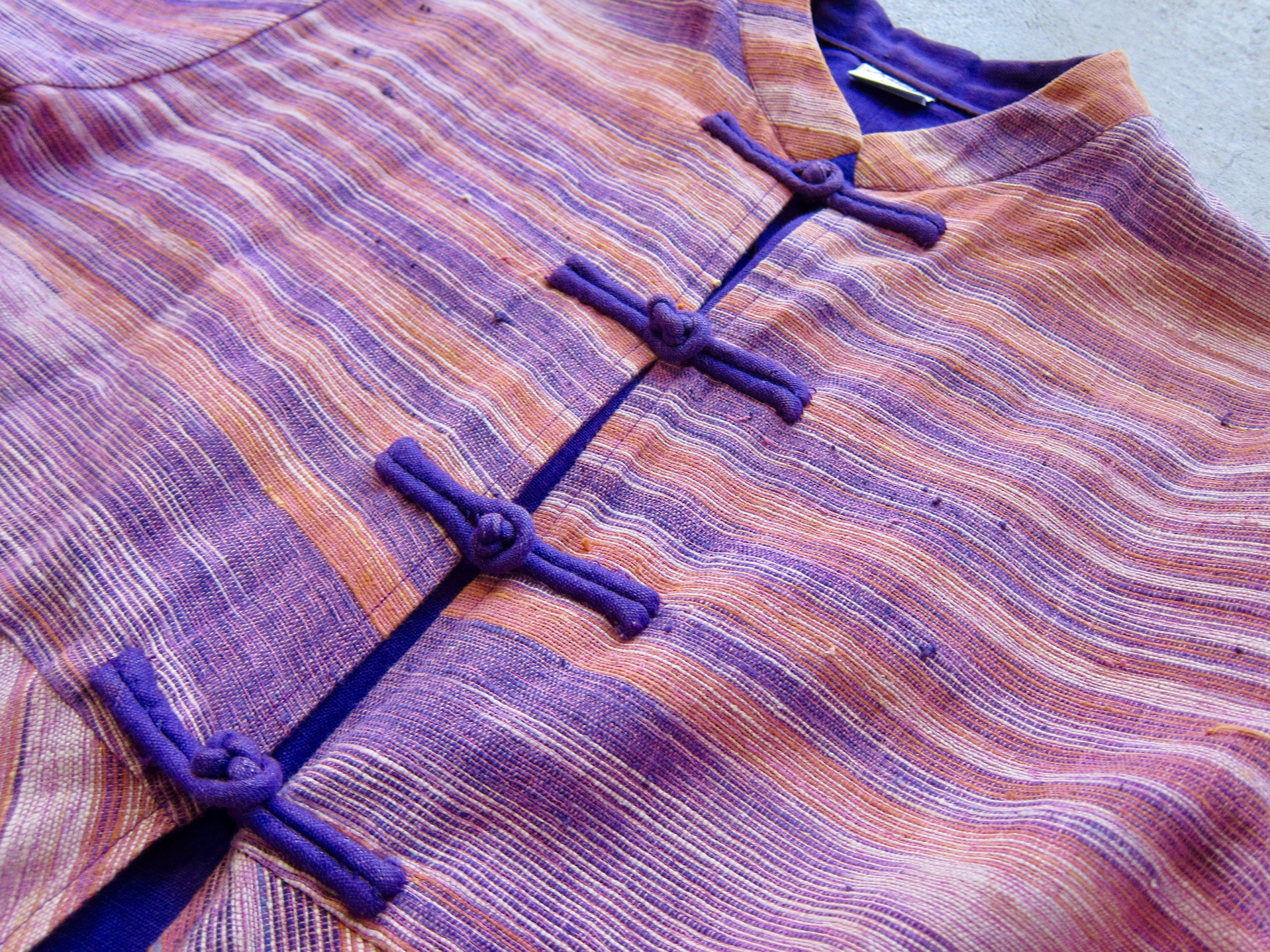 Woven Cotton Kimono Jacket Colorful Nehru Jacket Vintage - Etsy