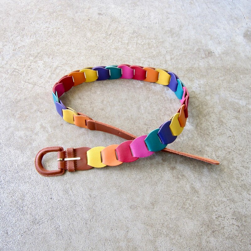 Leather Link Belt - Etsy