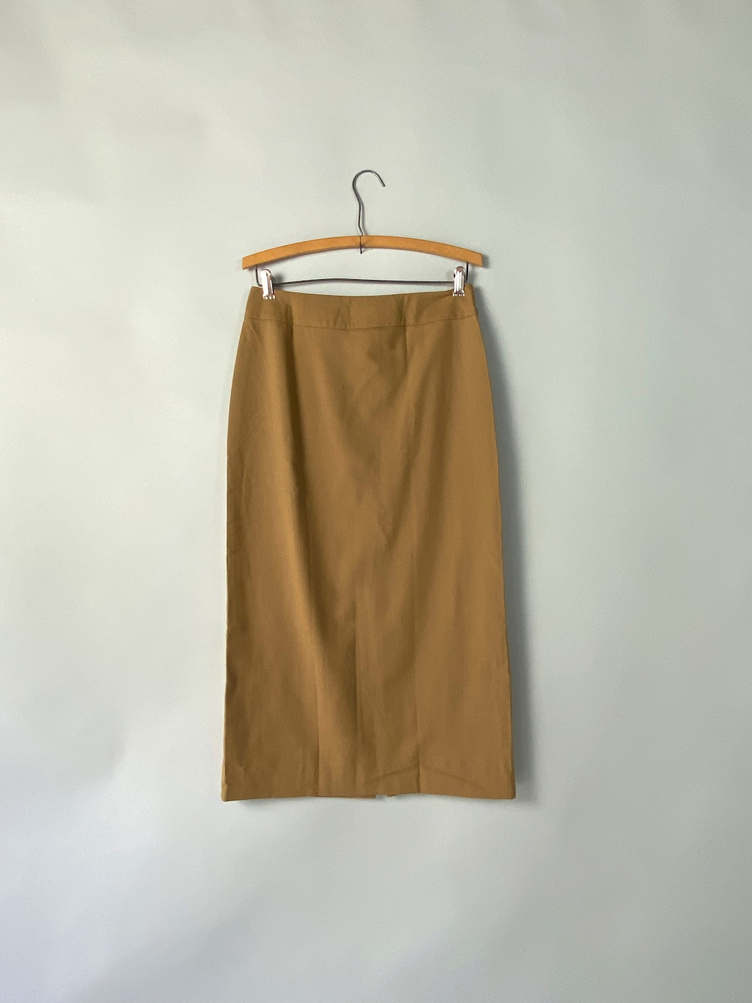 80s Anne Klein Wool Pencil Skirt: High Waist Front Slit, Deadstock - Etsy