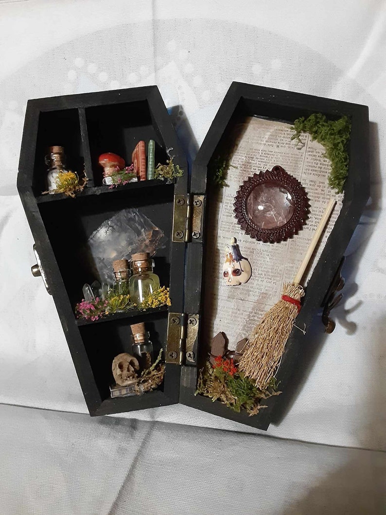 Cute Spooky Halloween/goth/creepy Curio/showbox Home Decor - Etsy