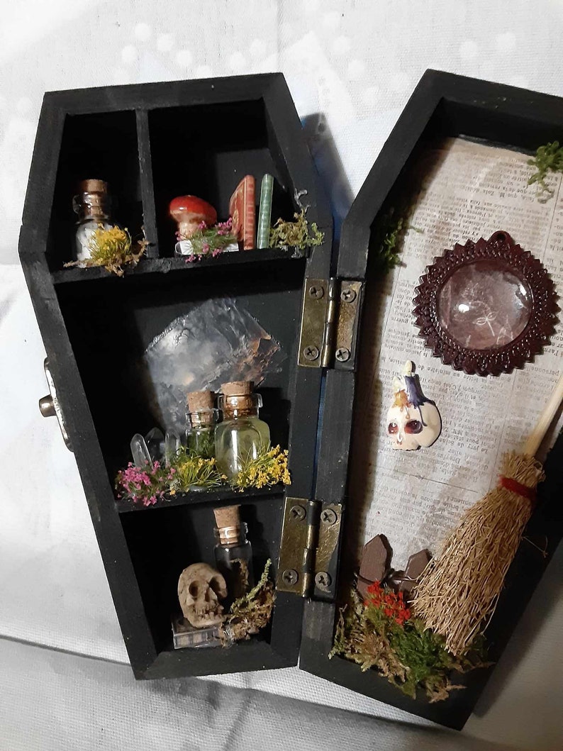 Cute Spooky Halloween/goth/creepy Curio/showbox Home Decor - Etsy
