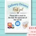 Printable Delivery Driver Snack Sign, Mail Carrier, Package Delivery ...