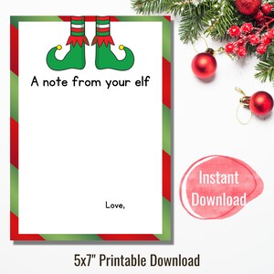 Digital Download Blank Elf Note Cards - Blank Elf Mail , Fill in Note ...