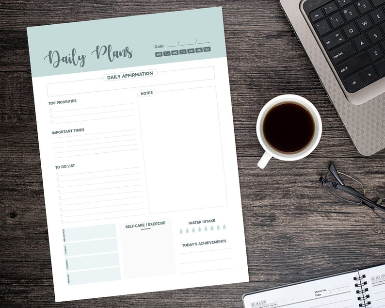 Daily to Do List Agenda Planner Productivity Work Planner - Etsy