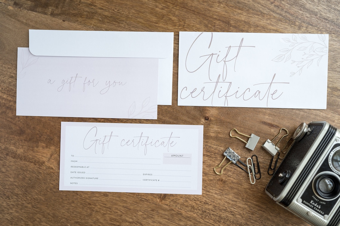 25 Blank Gift Certificate Vouchers for Small Business - Etsy