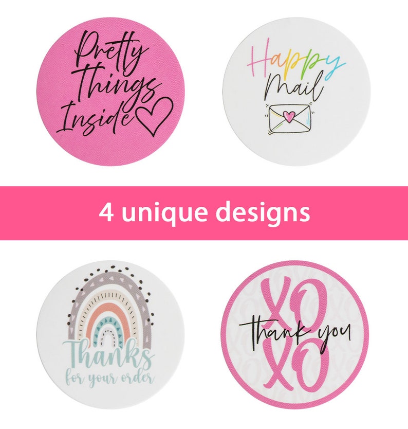 Assorted Cute Mailing Round Glossy Stickers Labels /happy Mail - Etsy