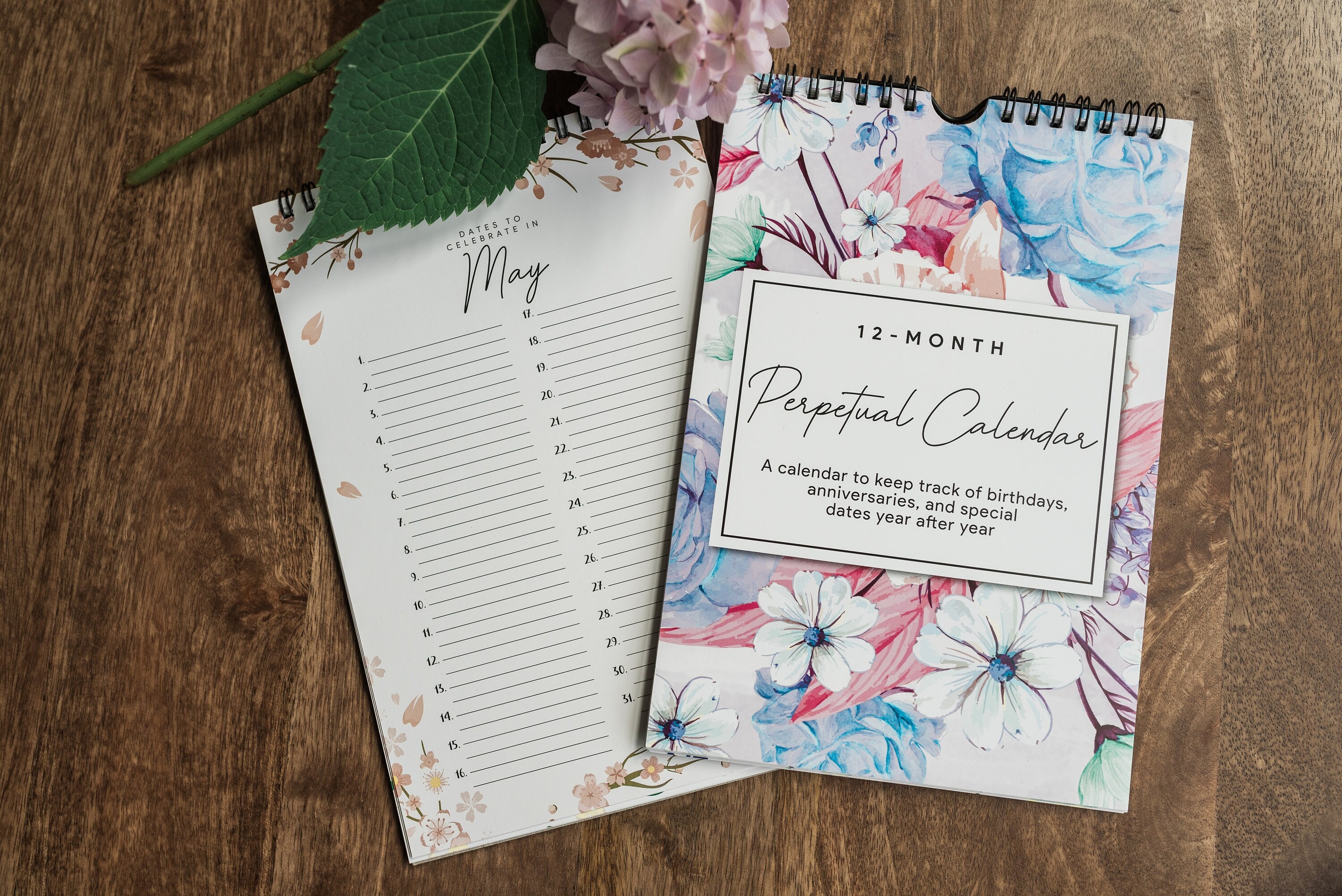 Perpetual Floral Wall Calendar for Birthdays & Anniversaries - Etsy