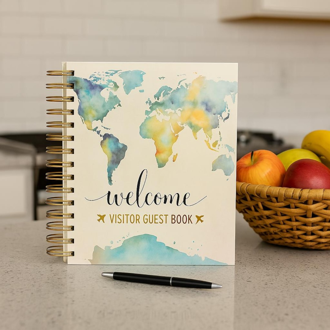 Short Term Rental Visitor Guest Book Spiral Binding Airbnb Log Journal ...