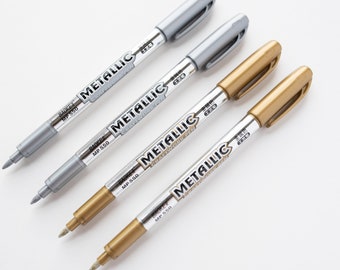 Metallic Gold Pens - Etsy