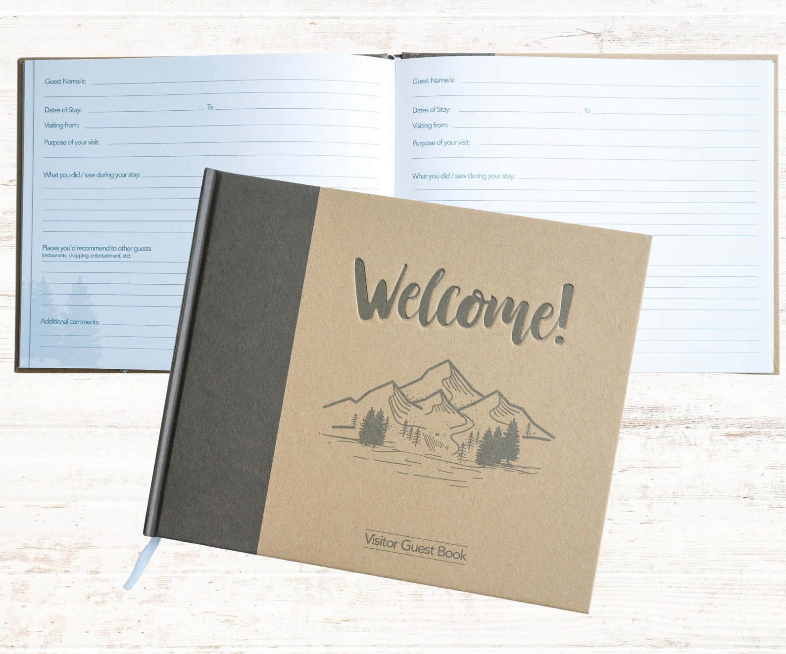 Cabin Vacation Rental Guest Book for Airbnb Guest House With - Etsy