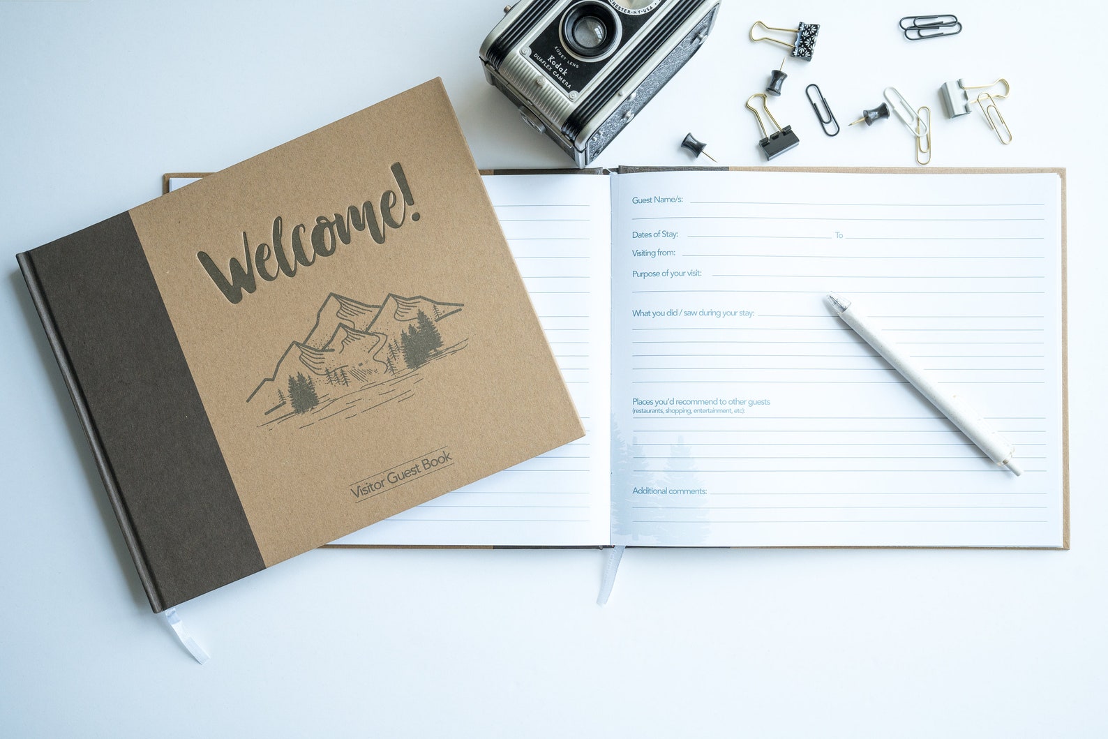 Cabin Vacation Rental Guest Book for Airbnb Guest House With - Etsy