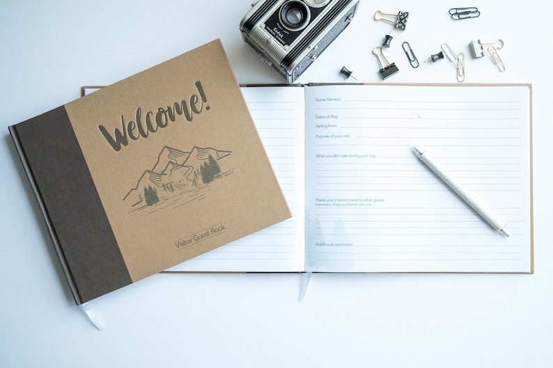 Cabin Vacation Rental Guest Book for Airbnb Guest House With - Etsy