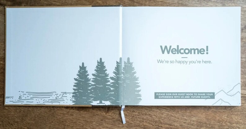 Cabin Vacation Rental Guest Book for Airbnb Guest House With - Etsy