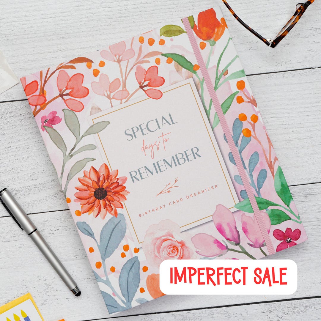 Imperfect Greeting Card Organizer Book – Minor Corner Dent – Perpetual ...