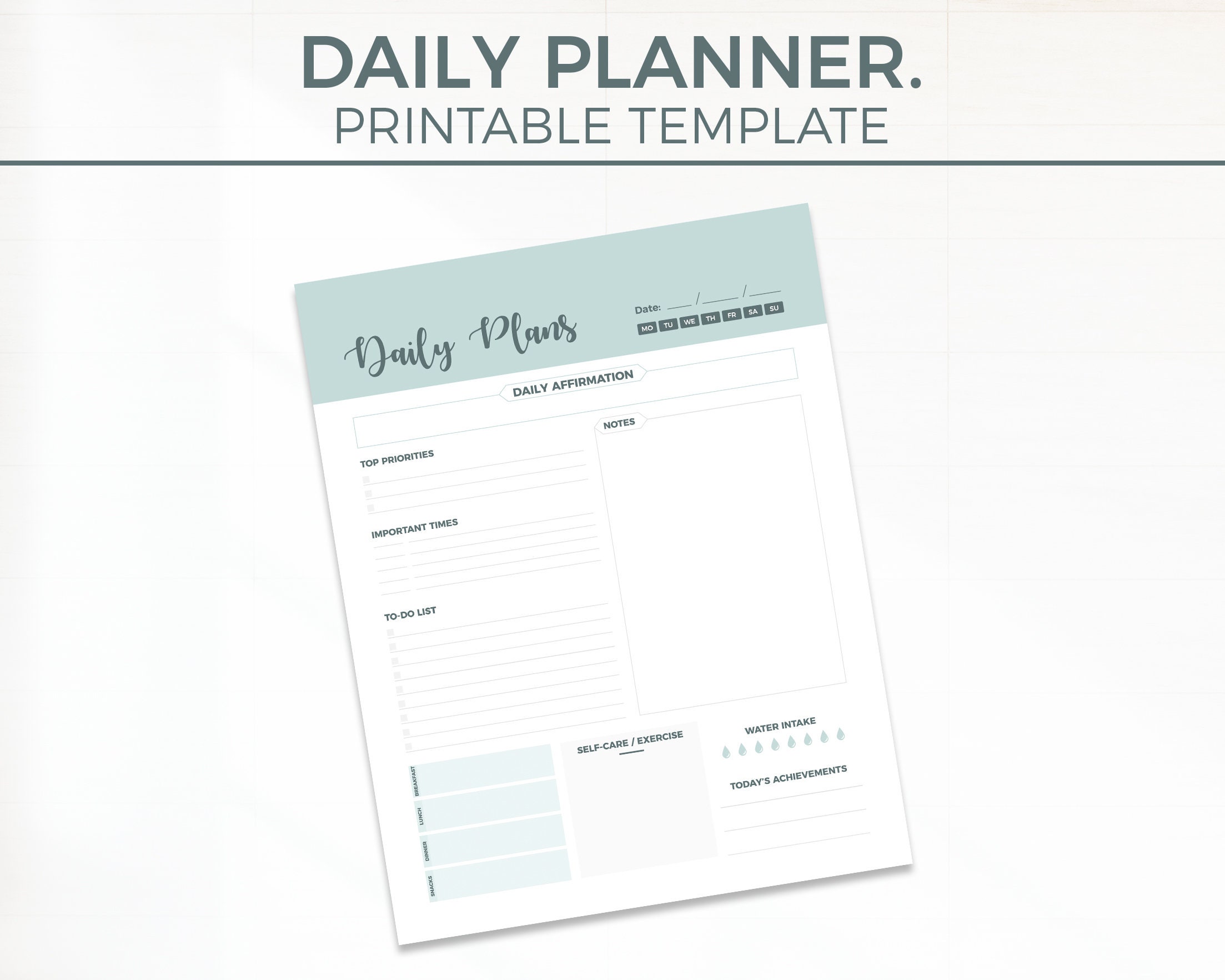 Daily to Do List Agenda Planner Productivity Work Planner - Etsy
