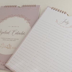 Perpetual Floral Wall Calendar for Birthdays & Anniversaries -12 Months ...