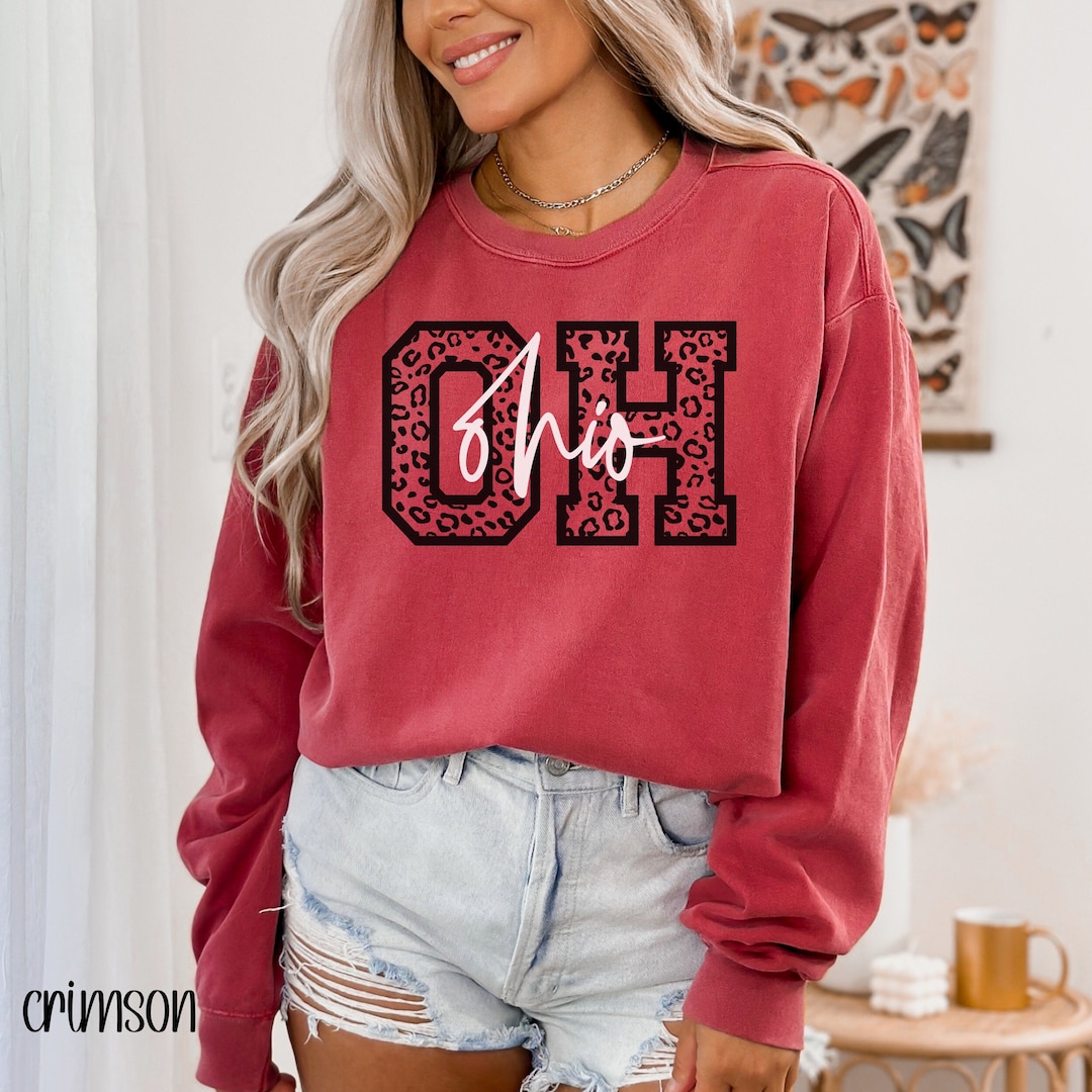 Ohio State Leopard Sweater Sweatshirt, Women's Ohio Sweater, Ohio Grad ...