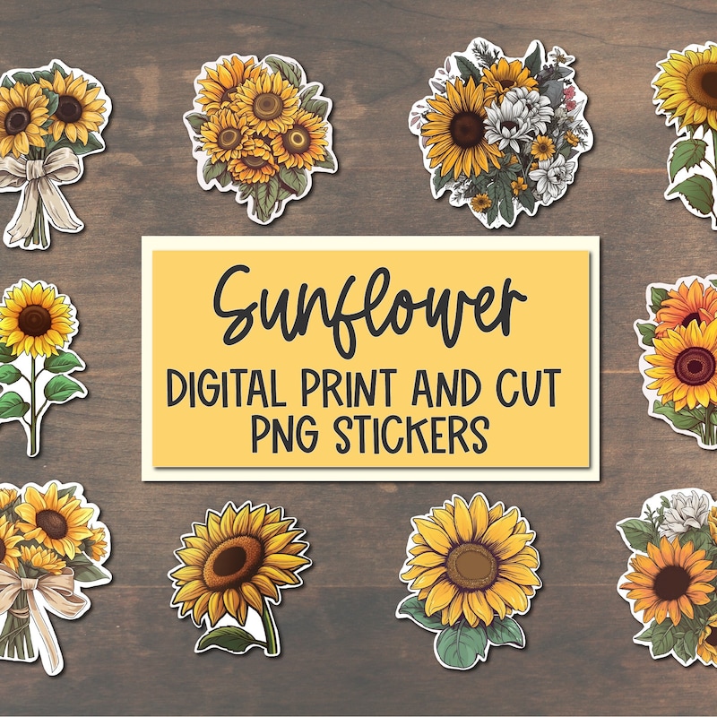Boho Sunflower Stickers - Etsy