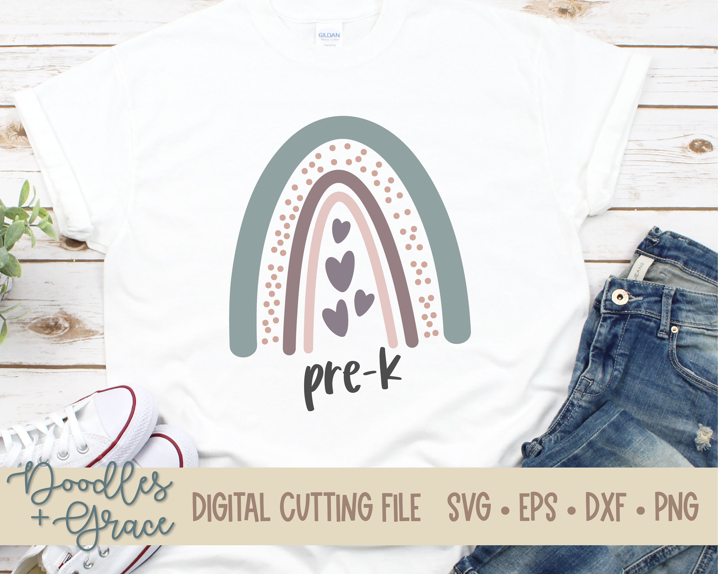 Pre-k Rainbow SVG Pre Kindergarten Teacher Boho Rainbow SVG - Etsy