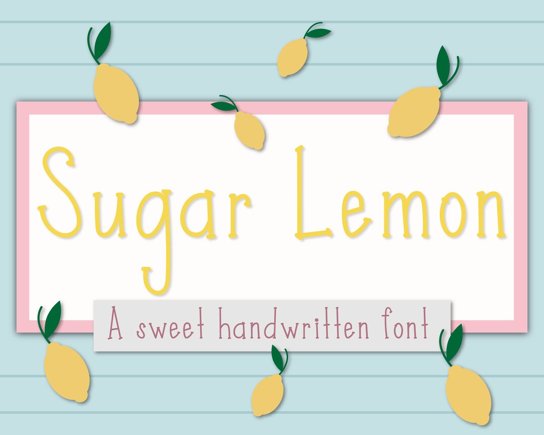 Sugar Lemon Font - Fun Handwritten Serif Font, Crafting Font, Cricut ...