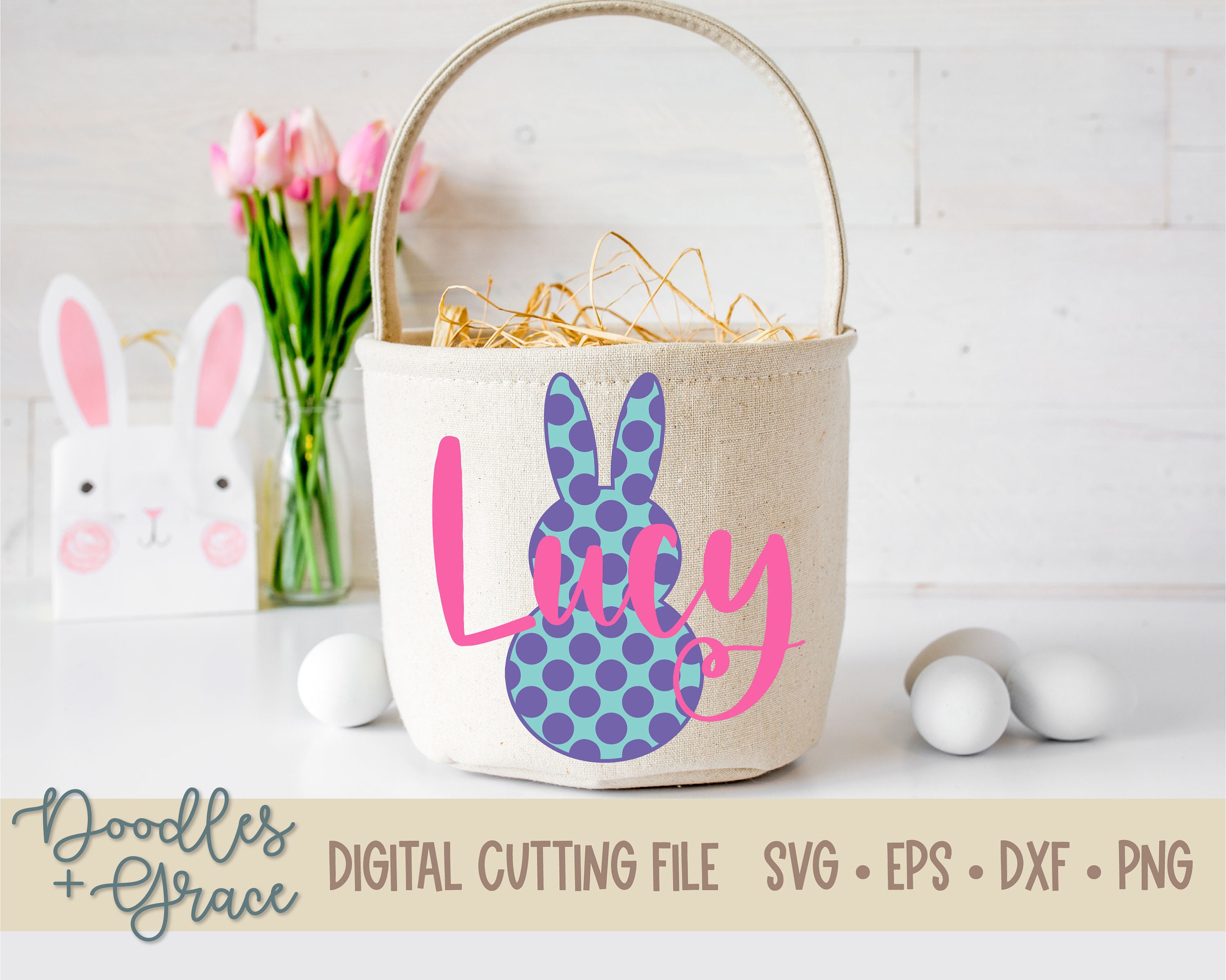 Bunny Rabbit SVG Cut File Easter Bunny Svg Easter Basket | Etsy