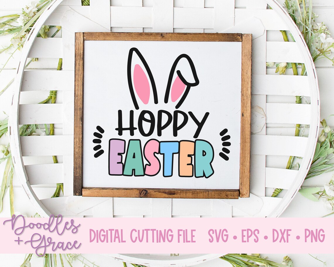 Hoppy Easter SVG | Spring Svg | Easter Bunny Svg | Happy Easter Cut ...
