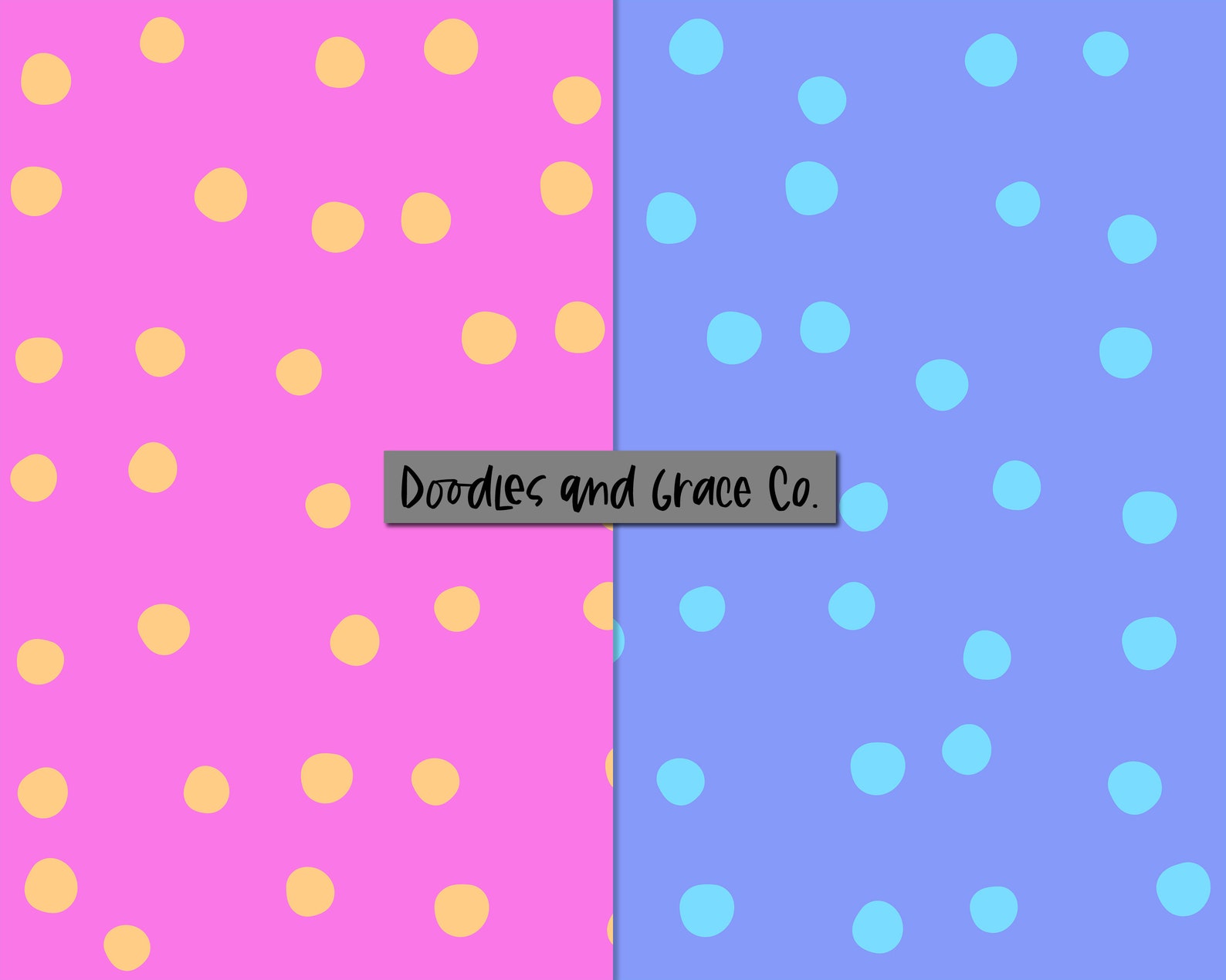 Whimsical Dot Digital Paper Polka Dot Digital Paper Dotted | Etsy