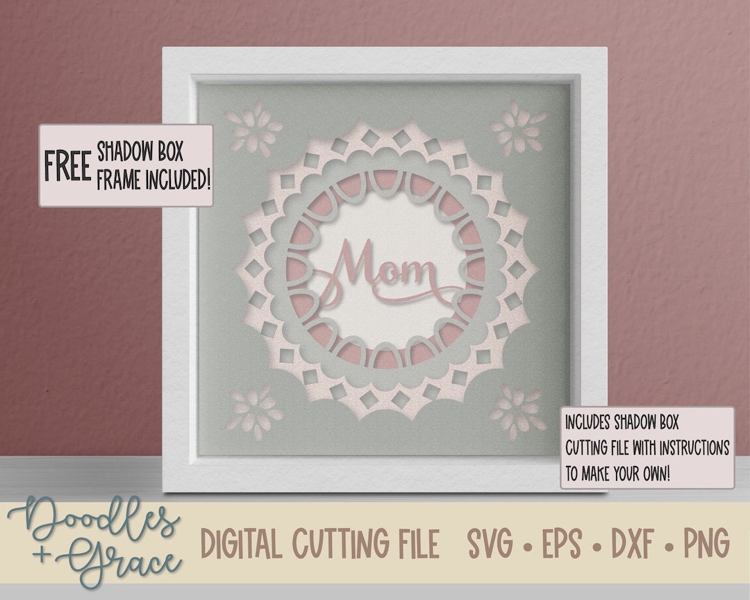 3D Layered Mom Shadow Box SVG File | Layered Mother's Day SVG | Paper ...