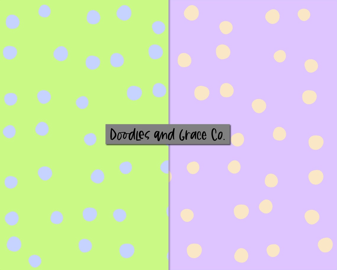 Whimsical Dot Digital Paper Polka Dot Digital Paper Dotted | Etsy